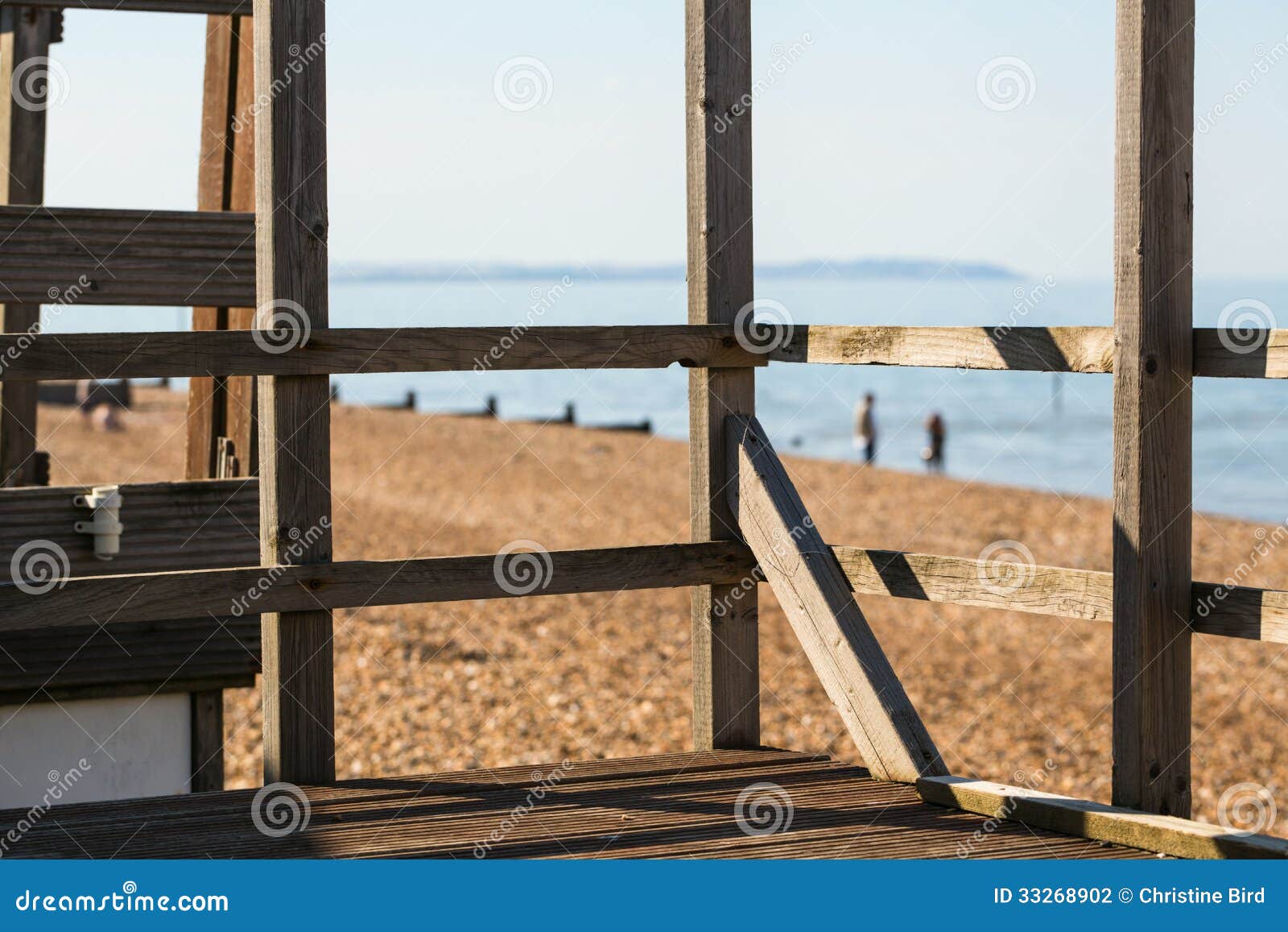 Beach Hut view stock photo. Image of decking, blue, wood - 33268902
