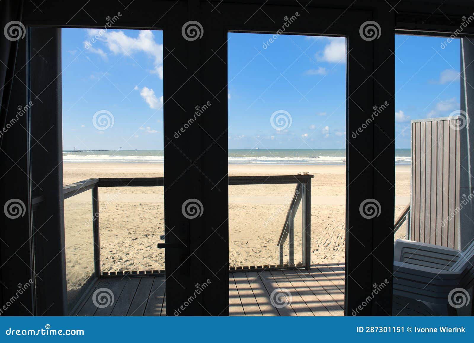 Beach hut windows stock image. Image of dutch, northsea - 287301151