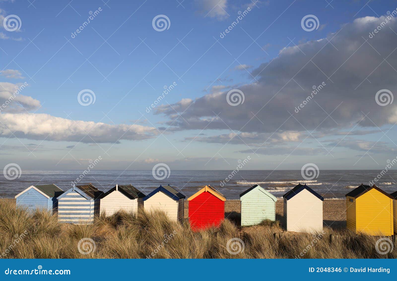 Beach Huts stock photo. Image of coast, huts, bright, southwold - 2048346