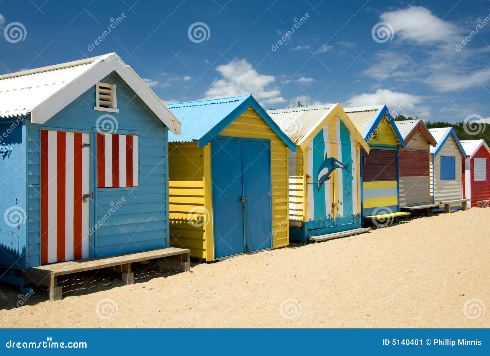 Beach Huts stock image. Image of roofs, melbourne, blue - 5140401