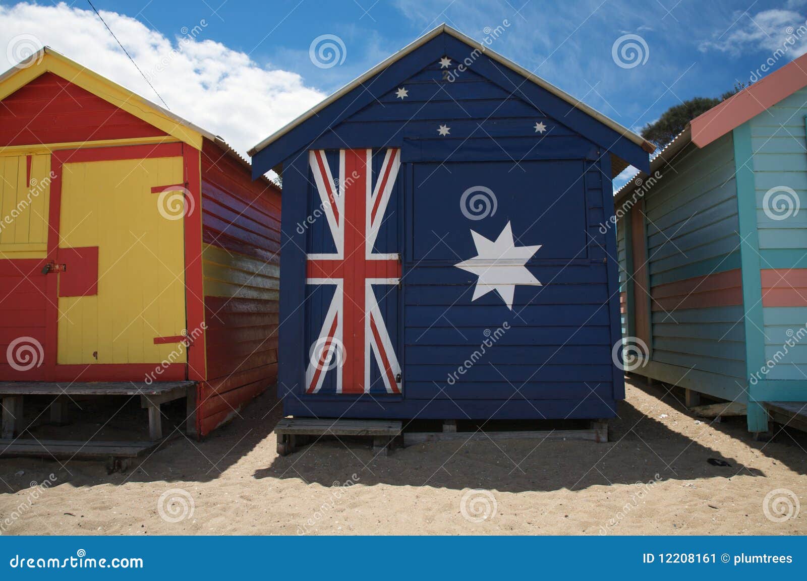 Beach Huts, Australia stock image. Image of multi, house - 12208161