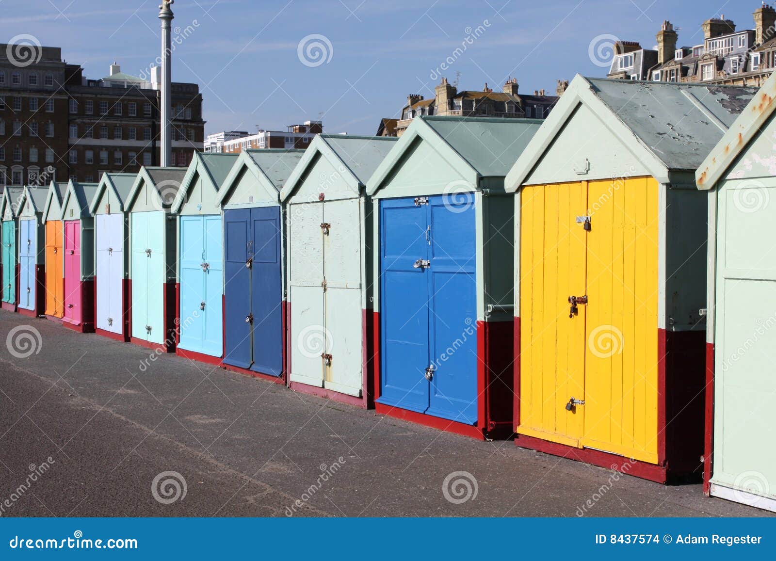 Beach Huts ( Brighton , UK ) Stock Photo - Image of brighton ...