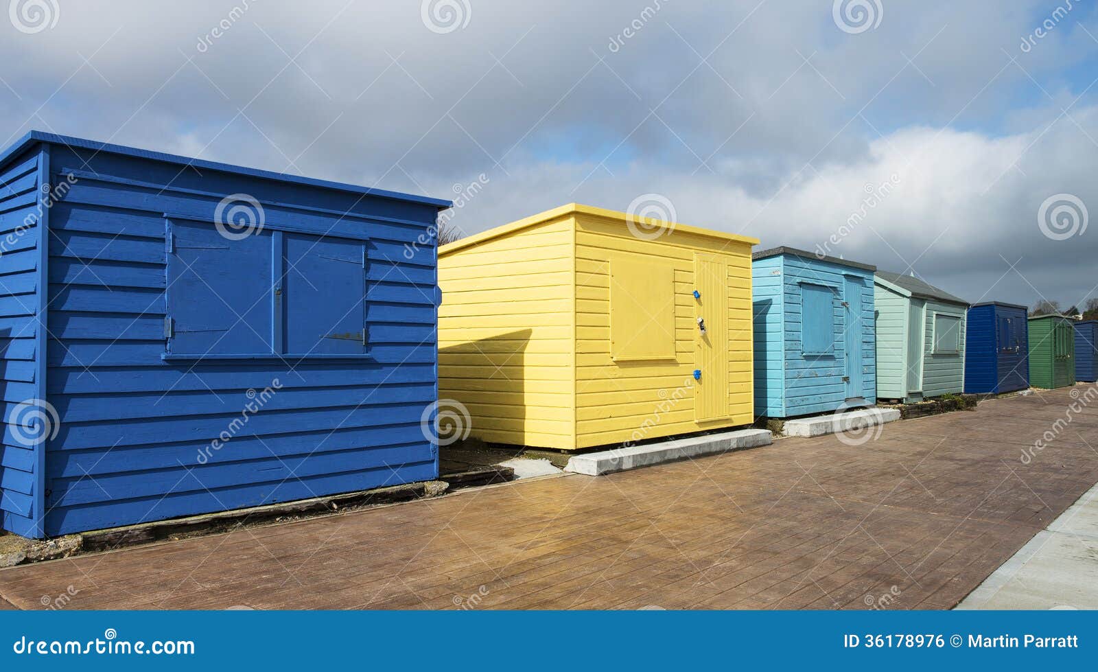 Beach Huts at Duver stock photo. Image of bright, colorful - 36178976