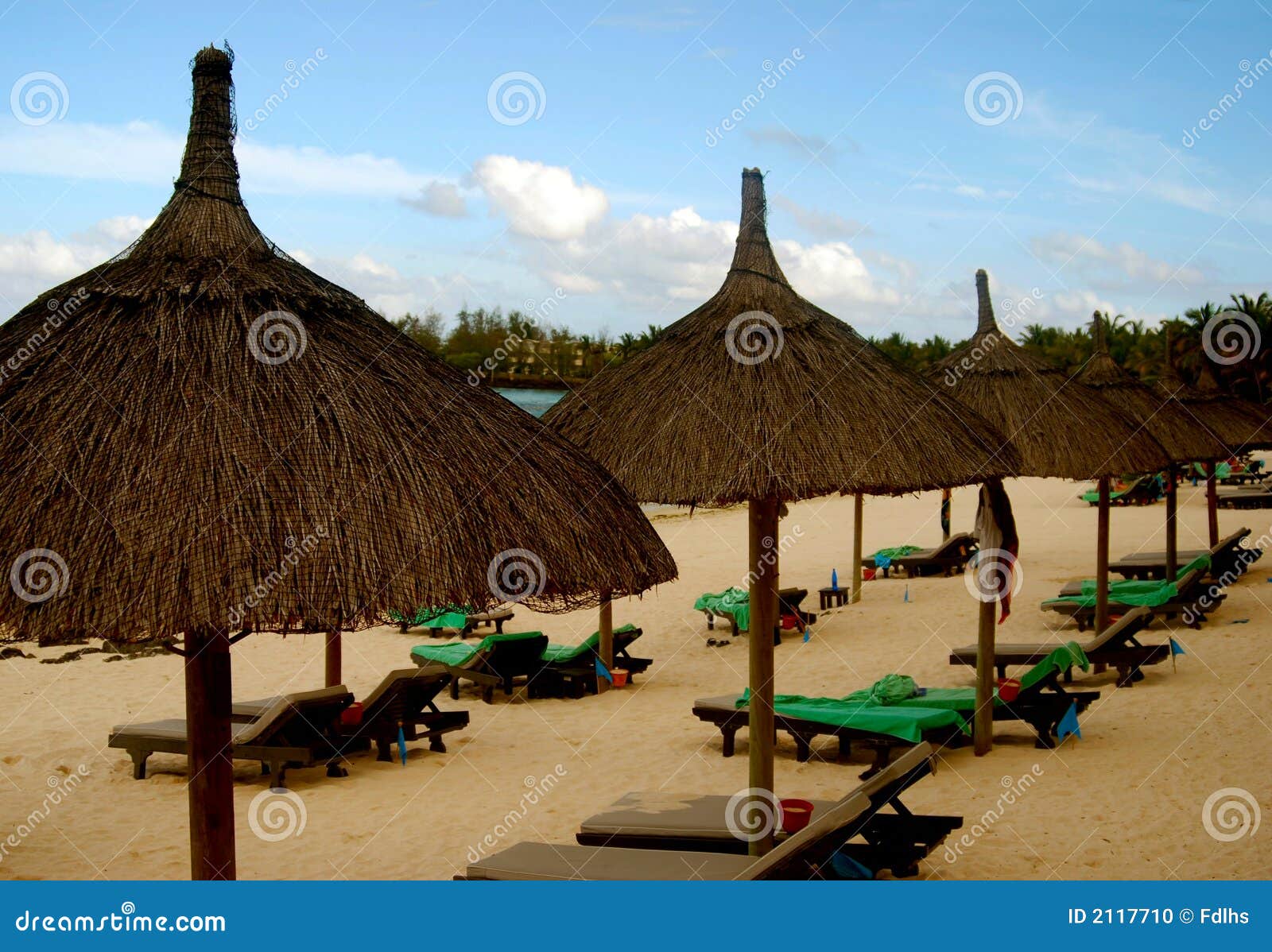 Beach huts, Mauritius stock photo. Image of water, hotel - 2117710