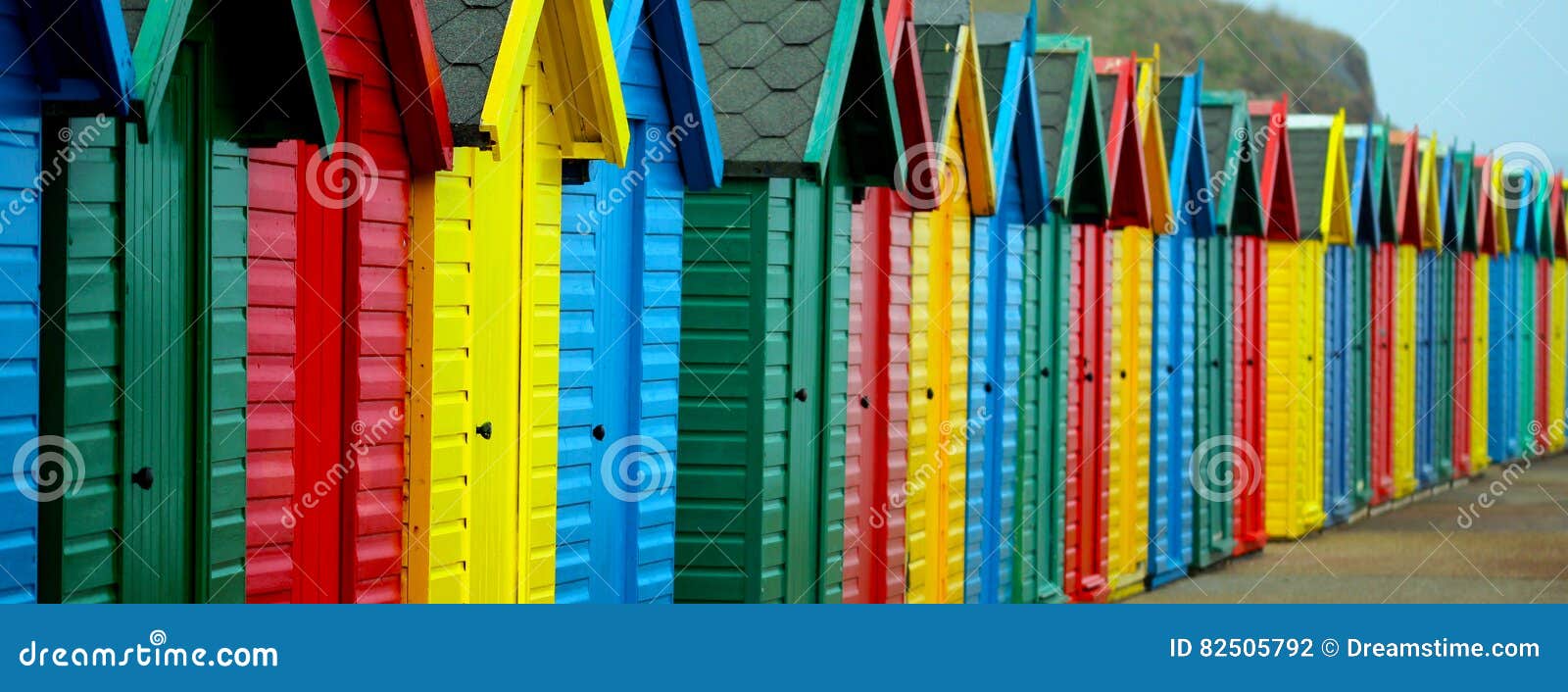 Beach Huts stock photo. Image of colors, colour, huts - 82505792