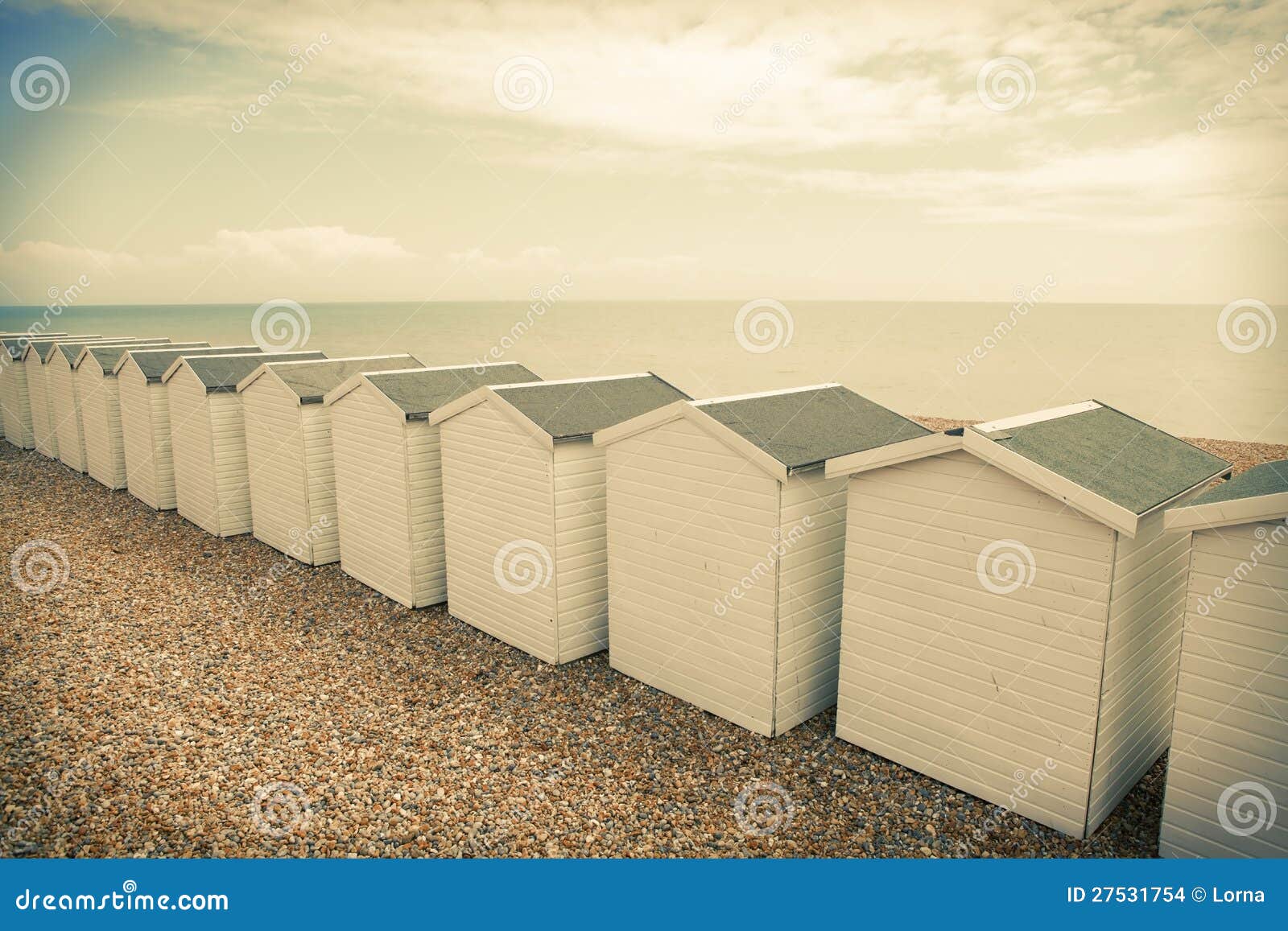Beach Huts Seaside Chalet England Stock Photo - Image of cabin, shore ...