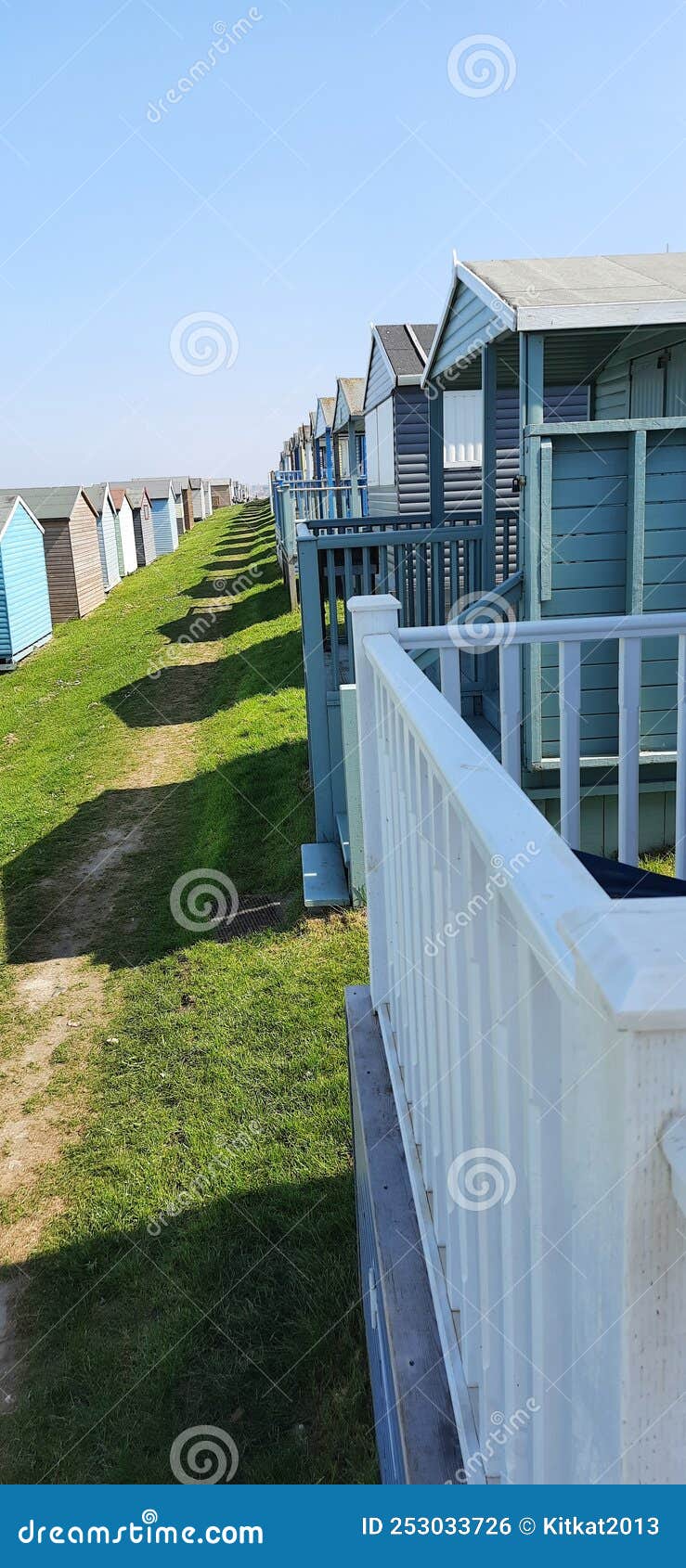 Beach huts at whitstable stock photo. Image of beach - 253033726