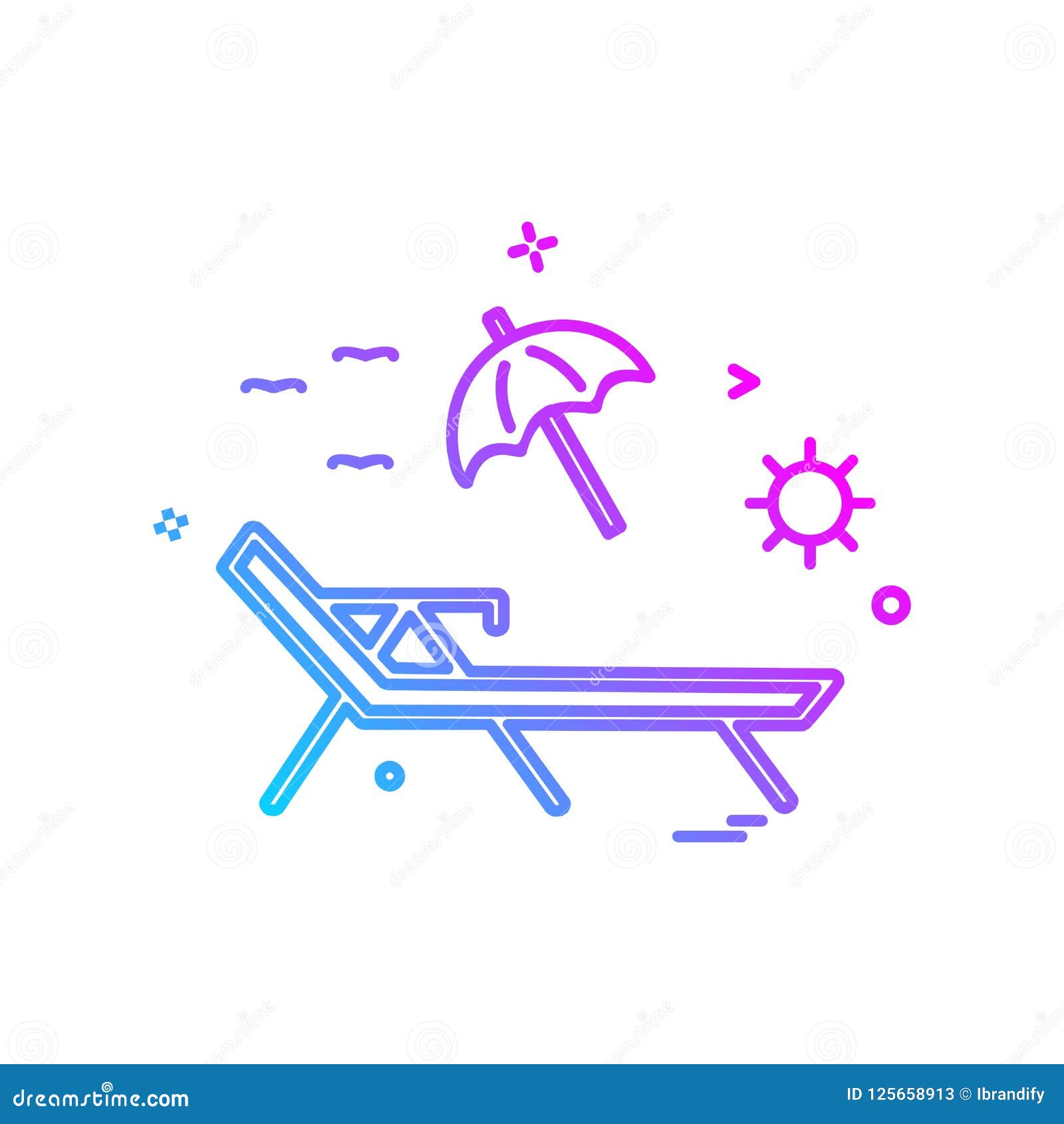 Beach icon design vector stock vector. Illustration of icon - 125658913