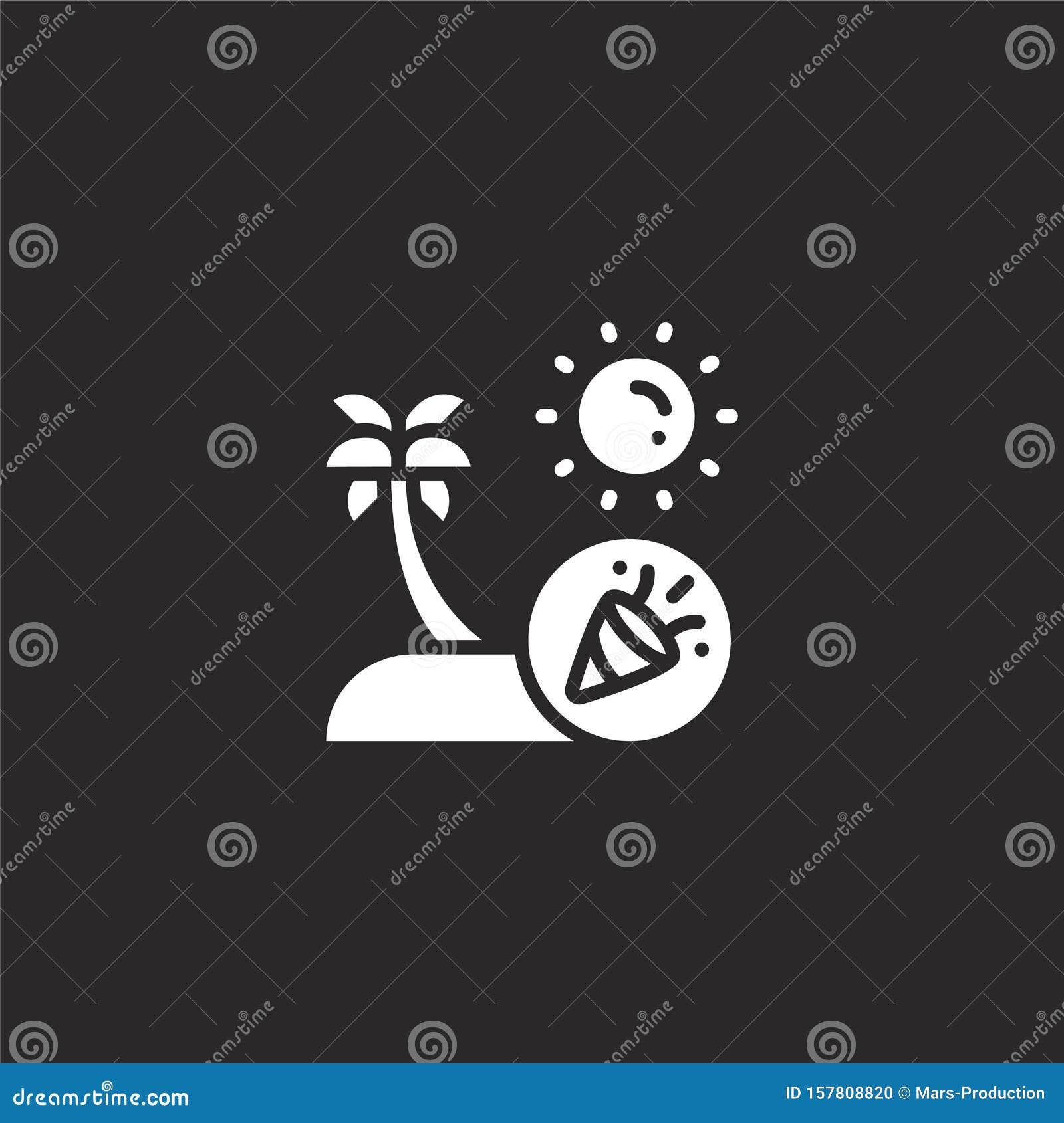 Beach Icon. Filled Beach Icon for Website Design and Mobile, App ...