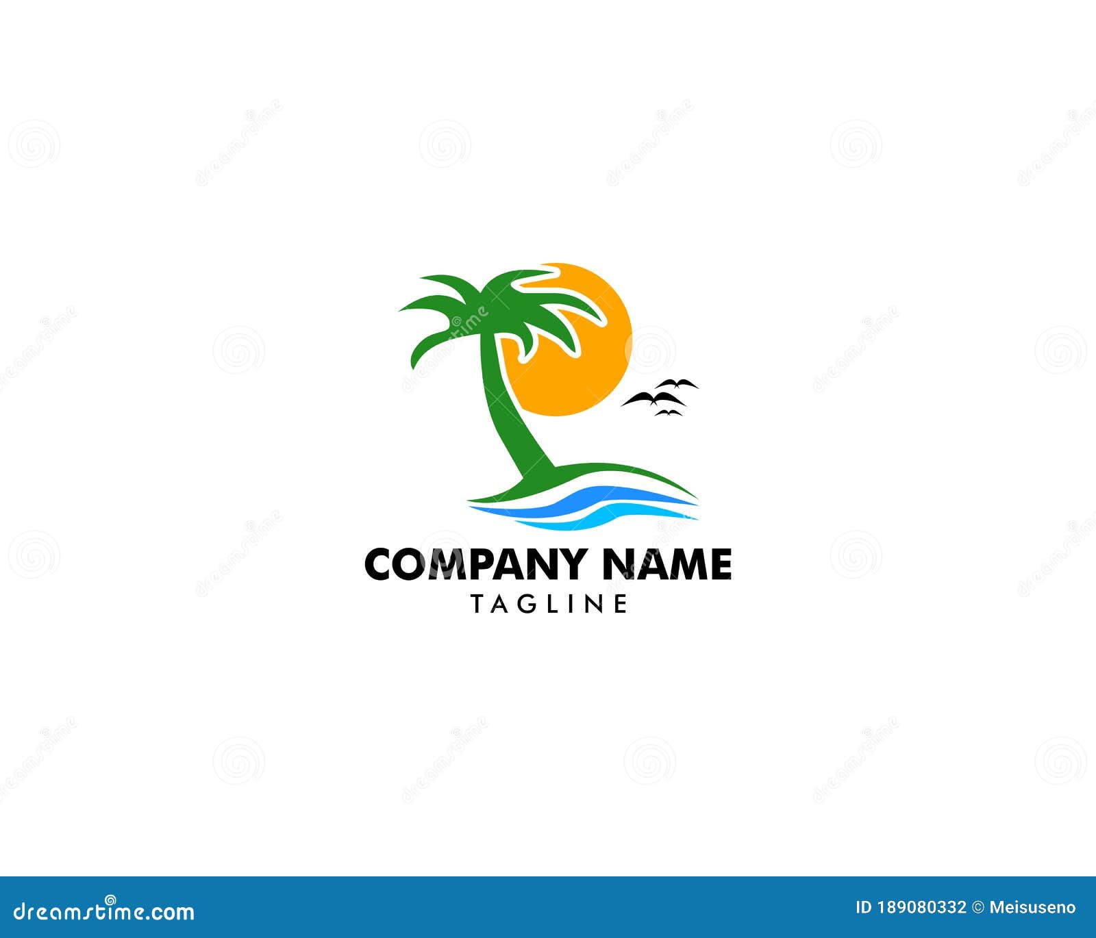 Beach Icon Logo Element Illustration Stock Vector - Illustration of ...