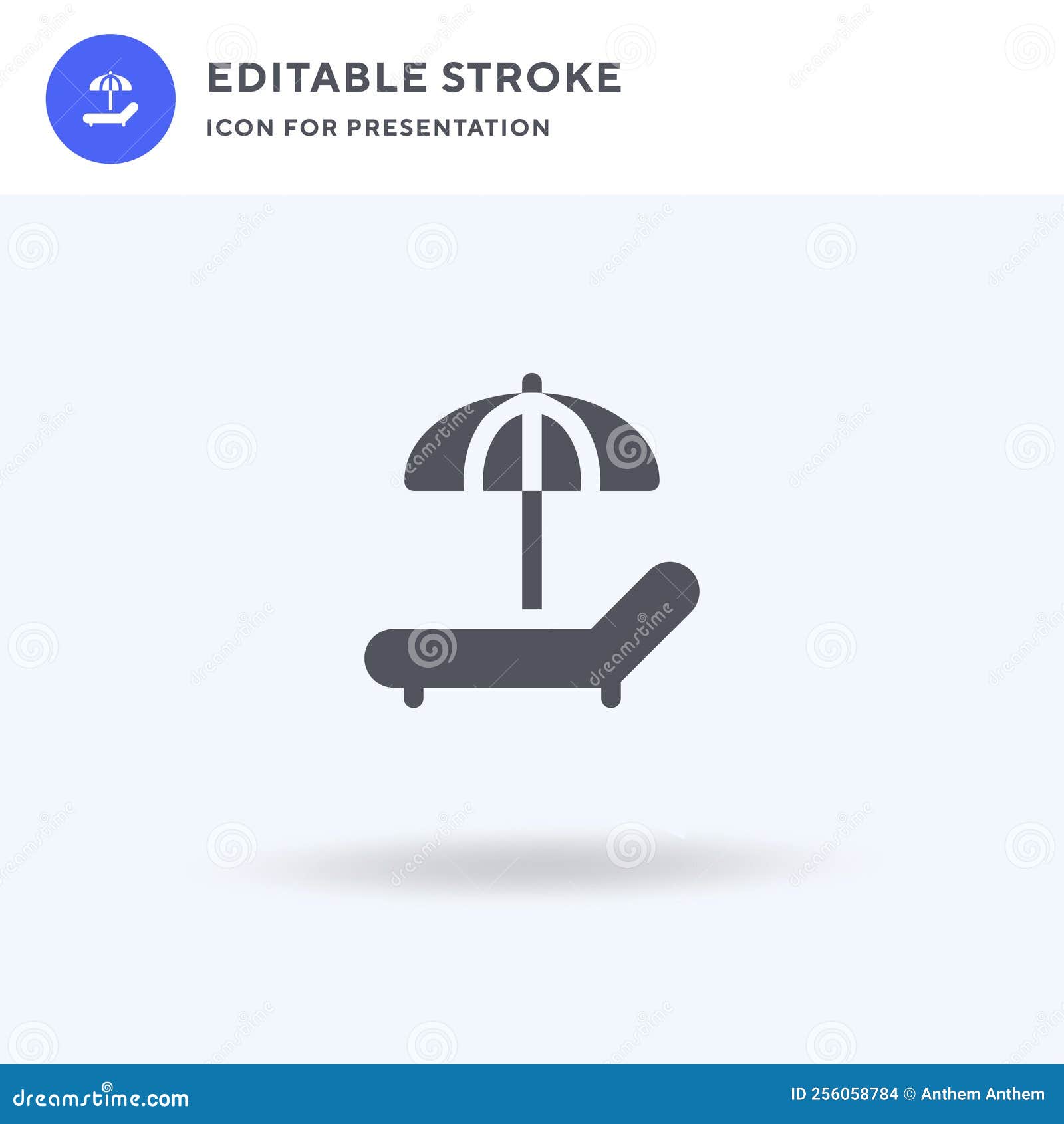 Beach Icon Vector, Filled Flat Sign, Solid Pictogram Isolated on White ...