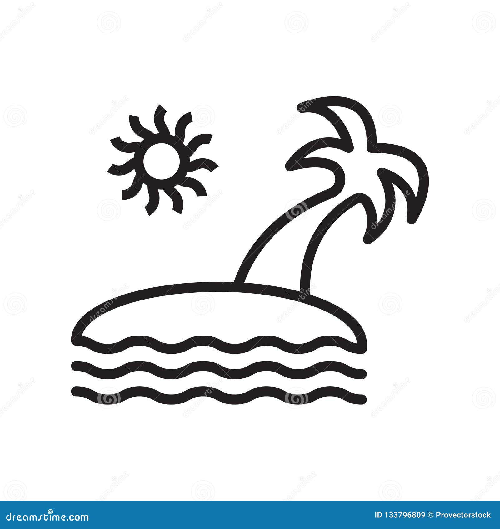 Beach Icon Vector Isolated On White Background, Beach Sign Stock Vector ...