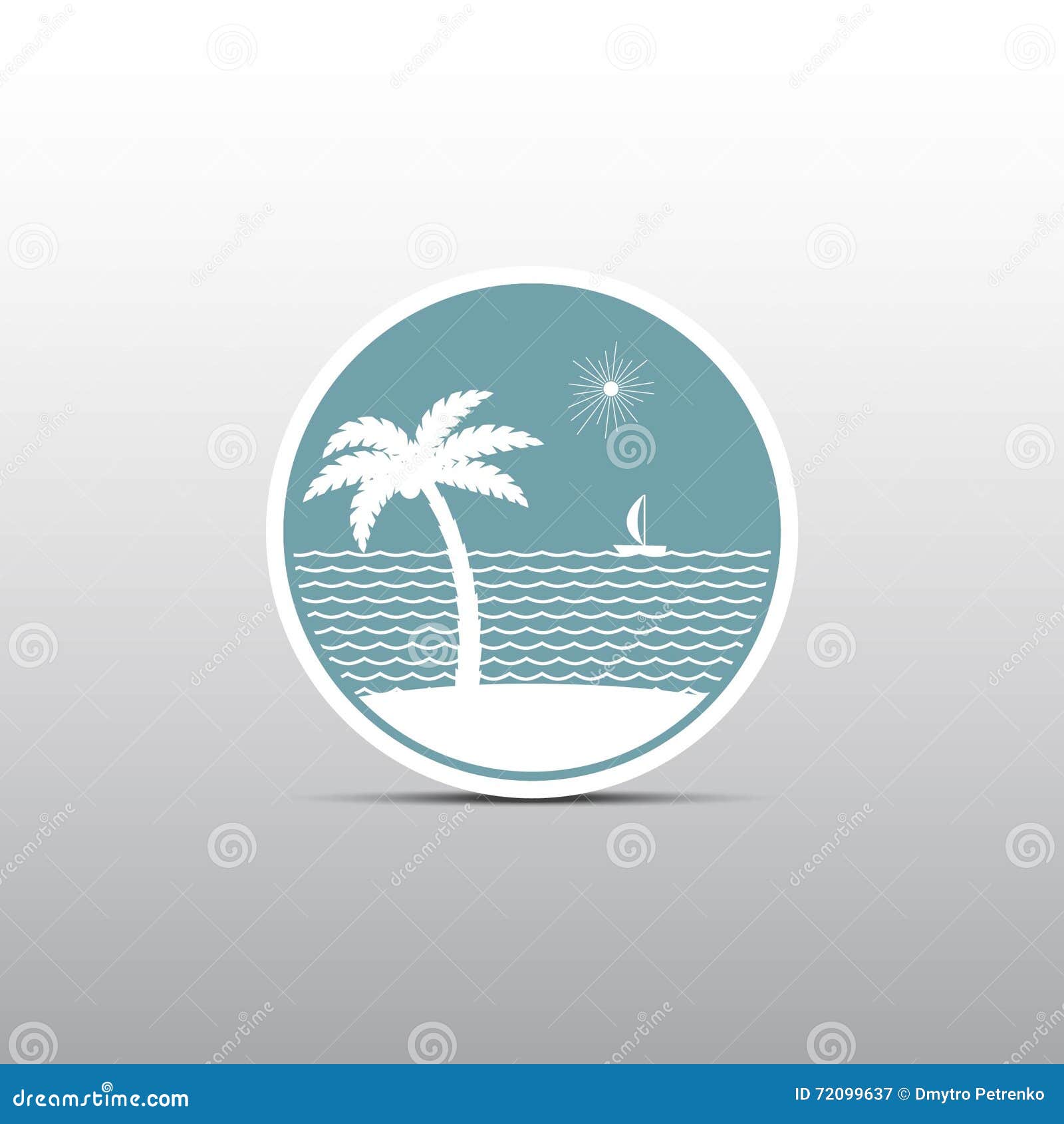 Beach icon stock vector. Illustration of recreational - 72099637