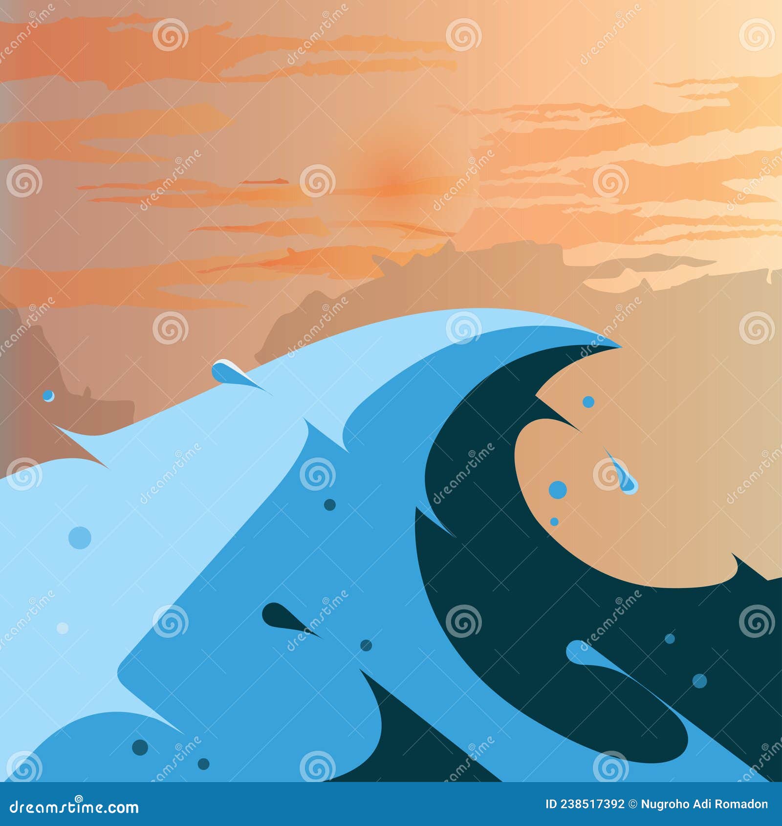 Cartoon Ocean Banner. Modern Planet Ocean Child Study Poster Banner ...