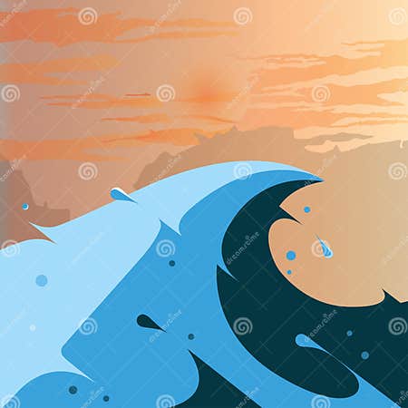 Cartoon Ocean Banner. Modern Planet Ocean Child Study Poster Banner ...