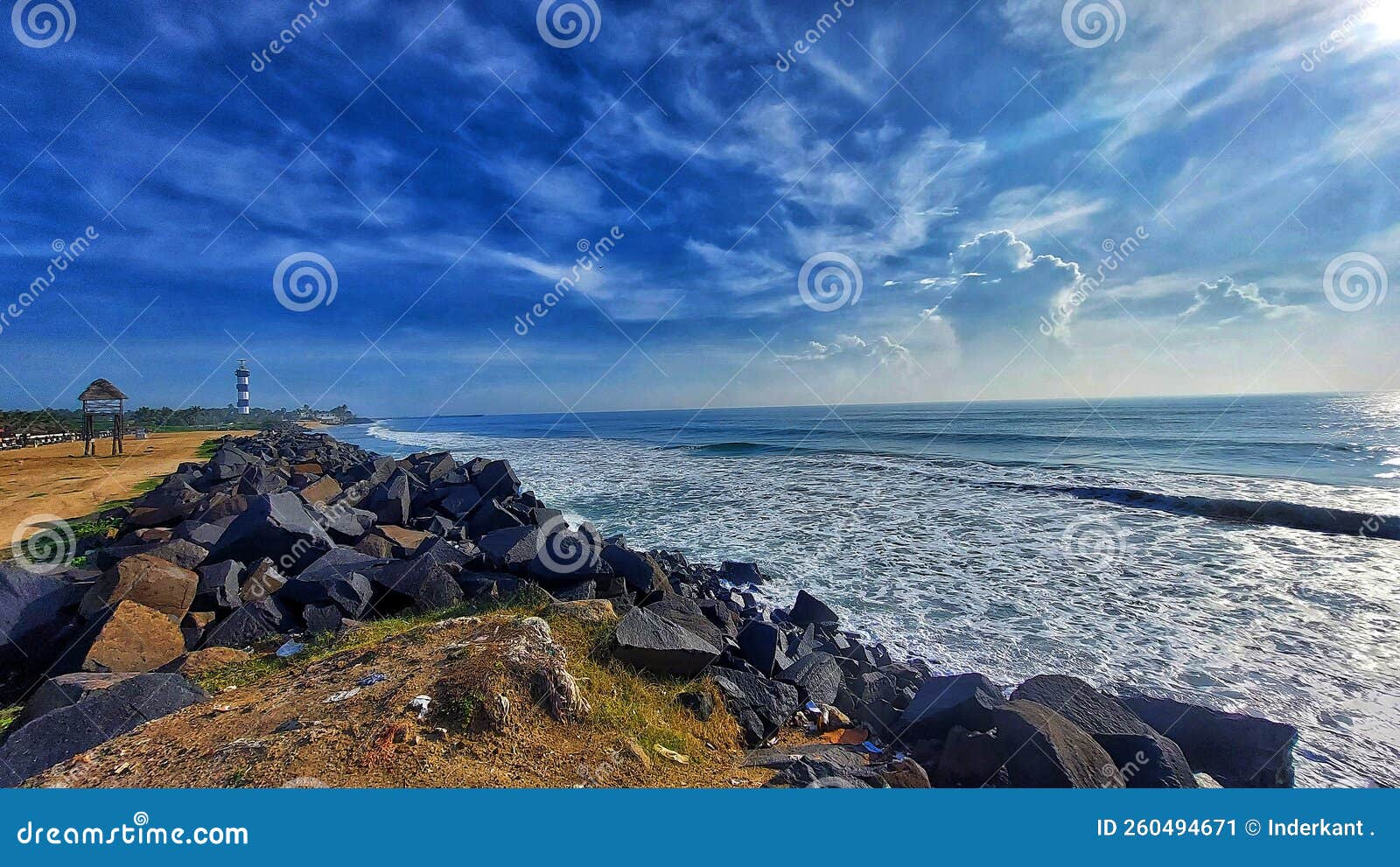 Beach in india stock image. Image of water, ocean, landscape - 260494671