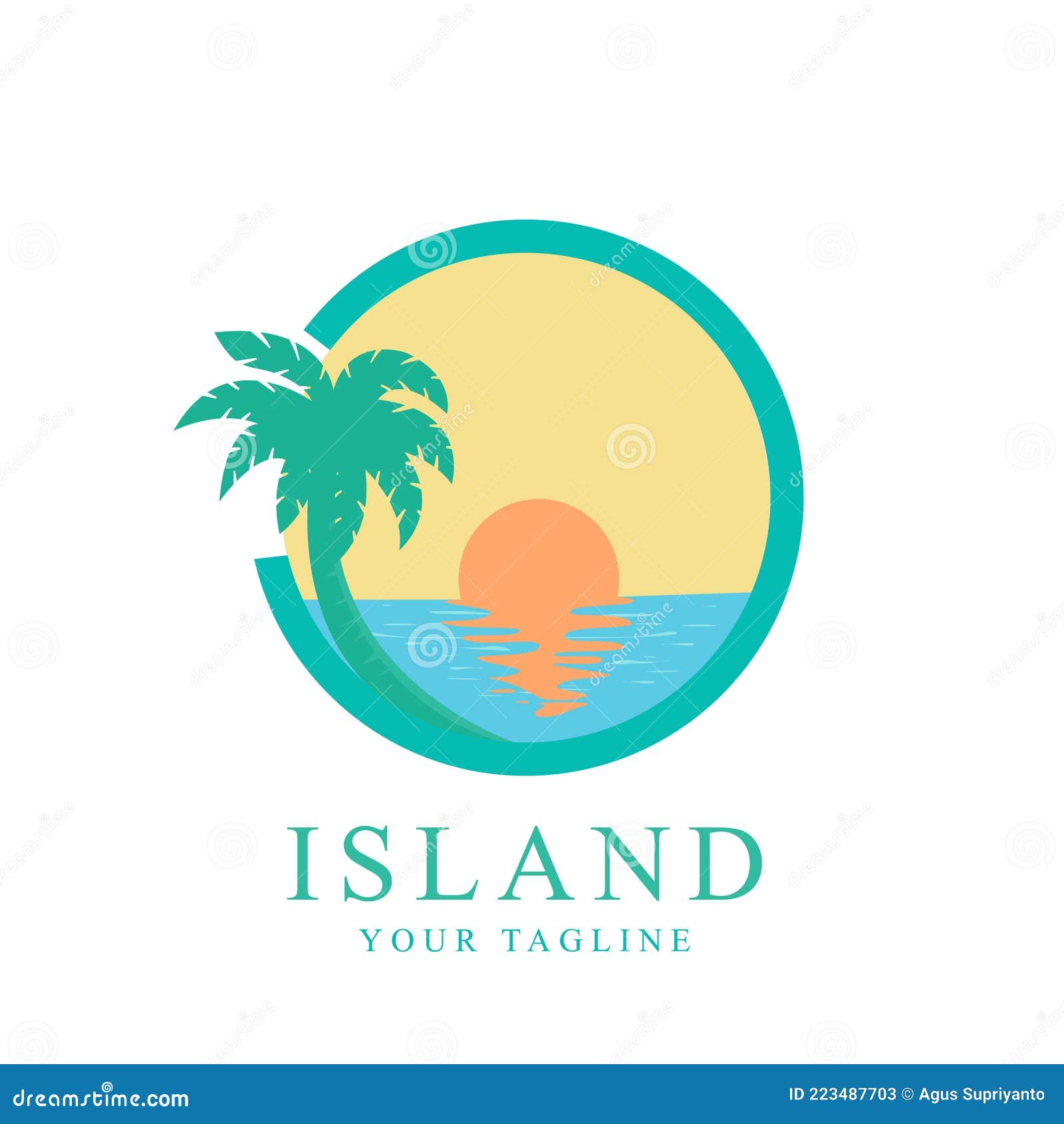 Aka Island Logo. Map Of Aka Island With Island. Vector Illustration ...