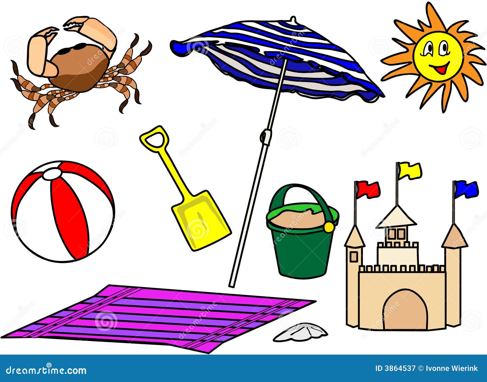 Clipart Of Beach Items