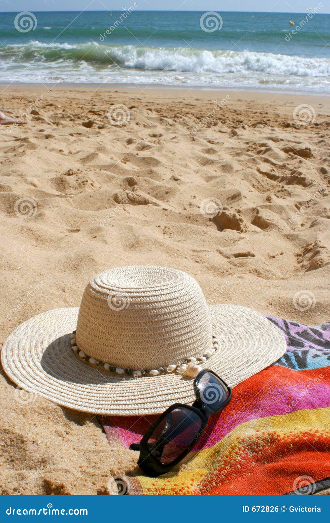 Beach items stock photo. Image of ocean, relaxation, heat - 672826
