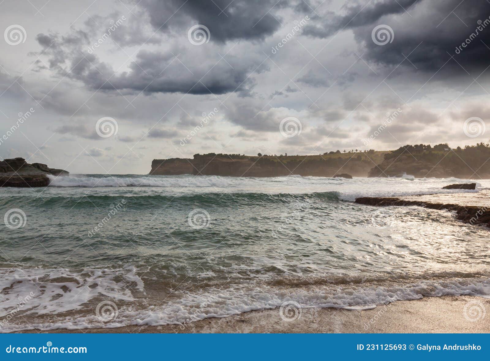 Beach in Java stock image. Image of destinations, ocean - 231125693