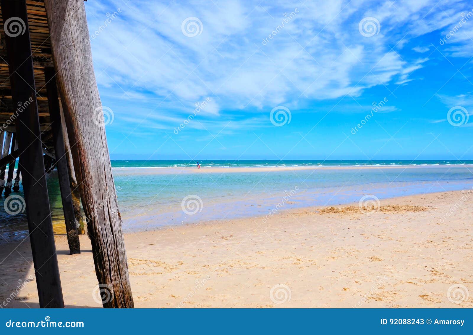 Beach Jetty Ocean Point of View. Stock Image - Image of places ...