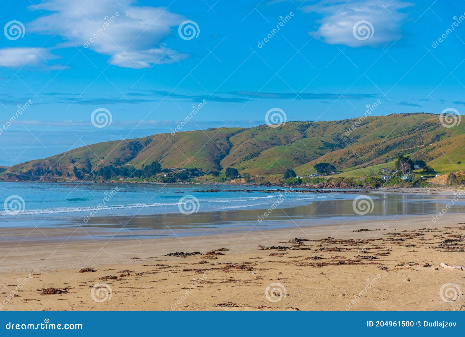 Beach at Kaka Point in New Zealand Stock Photo - Image of water ...