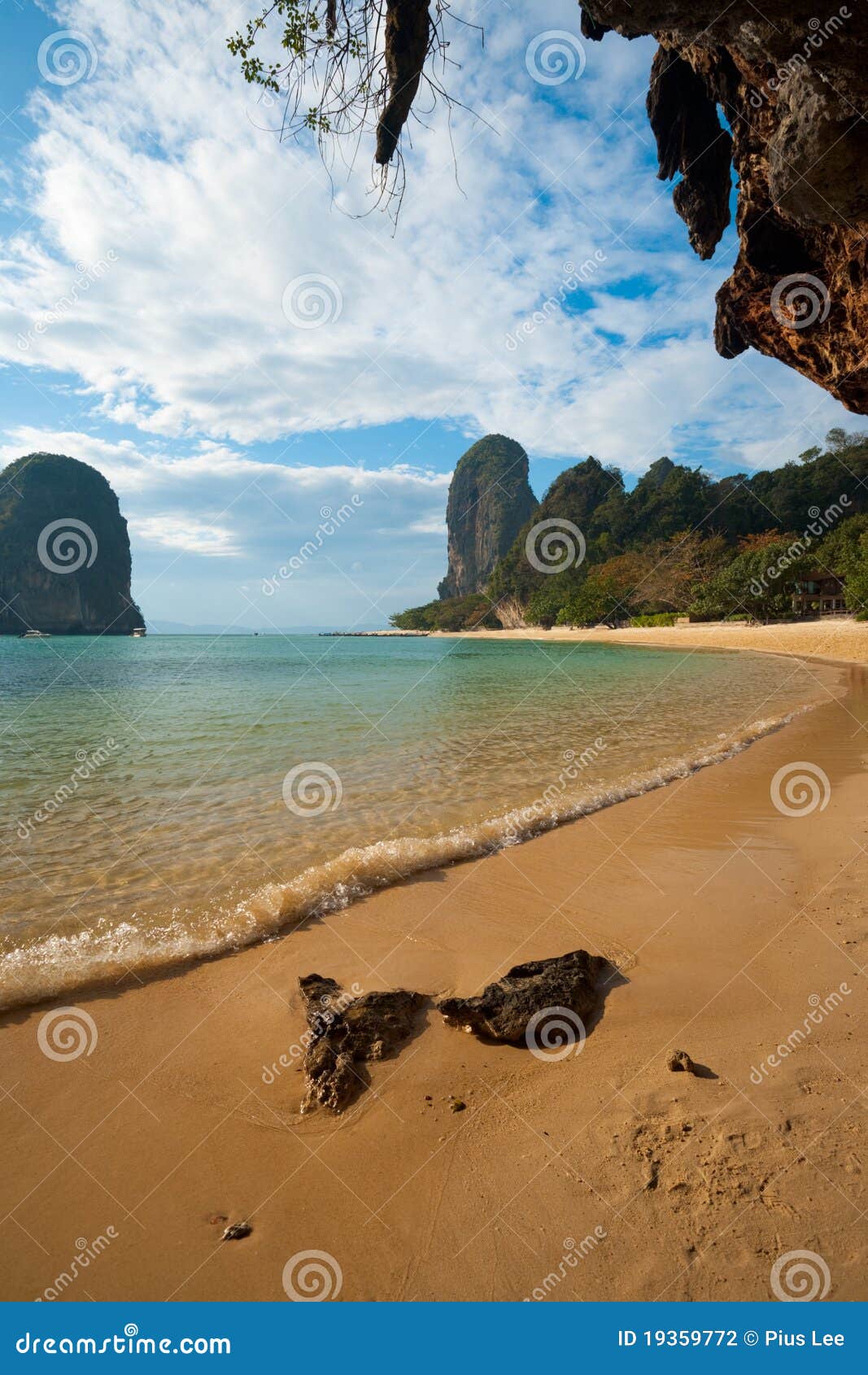 Beach Karst Cliff Phra Nang Railay Stock Photo - Image of raileh, krabi ...