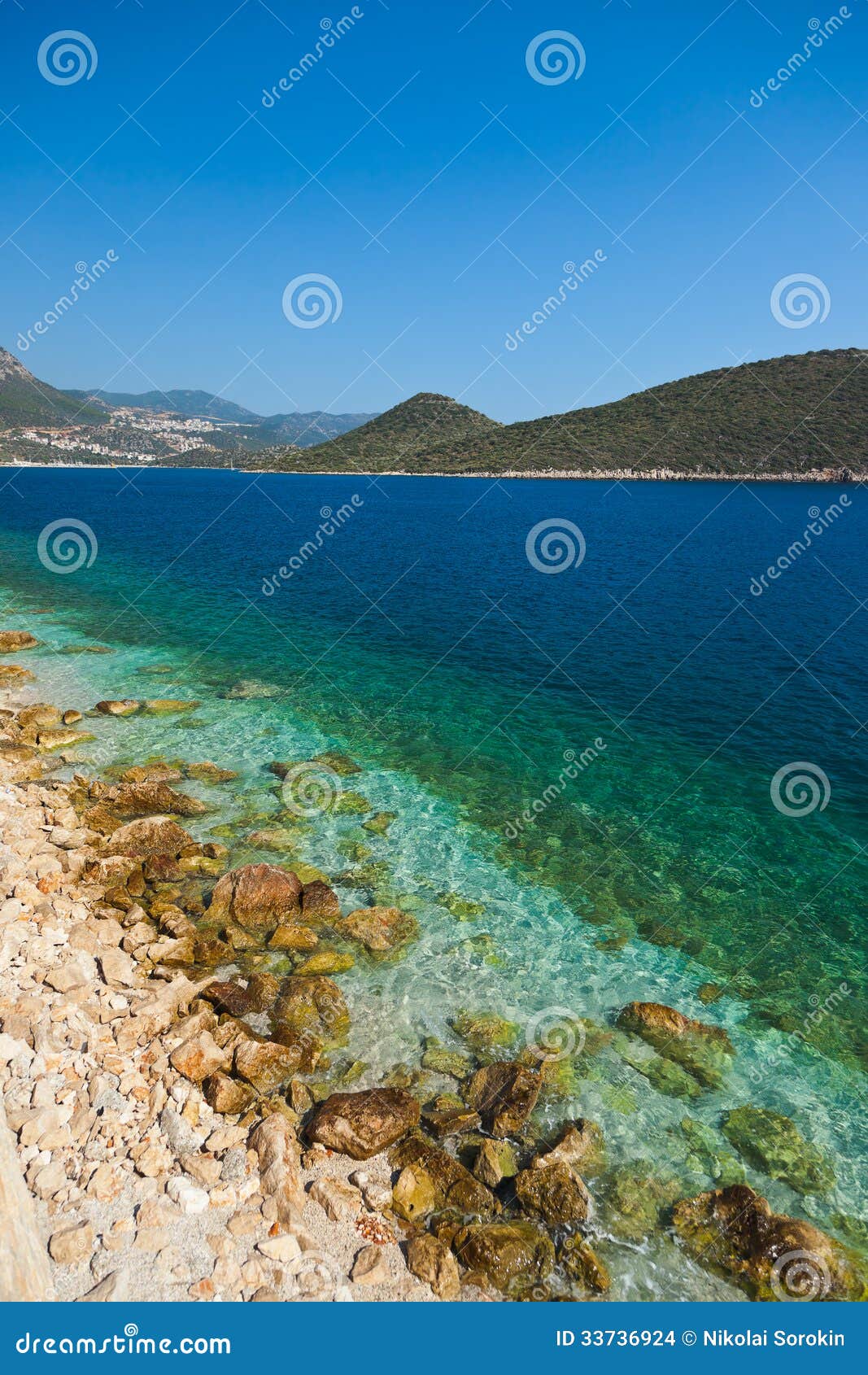 Beach at Kash Turkey stock photo. Image of lagoon, beauty - 33736924