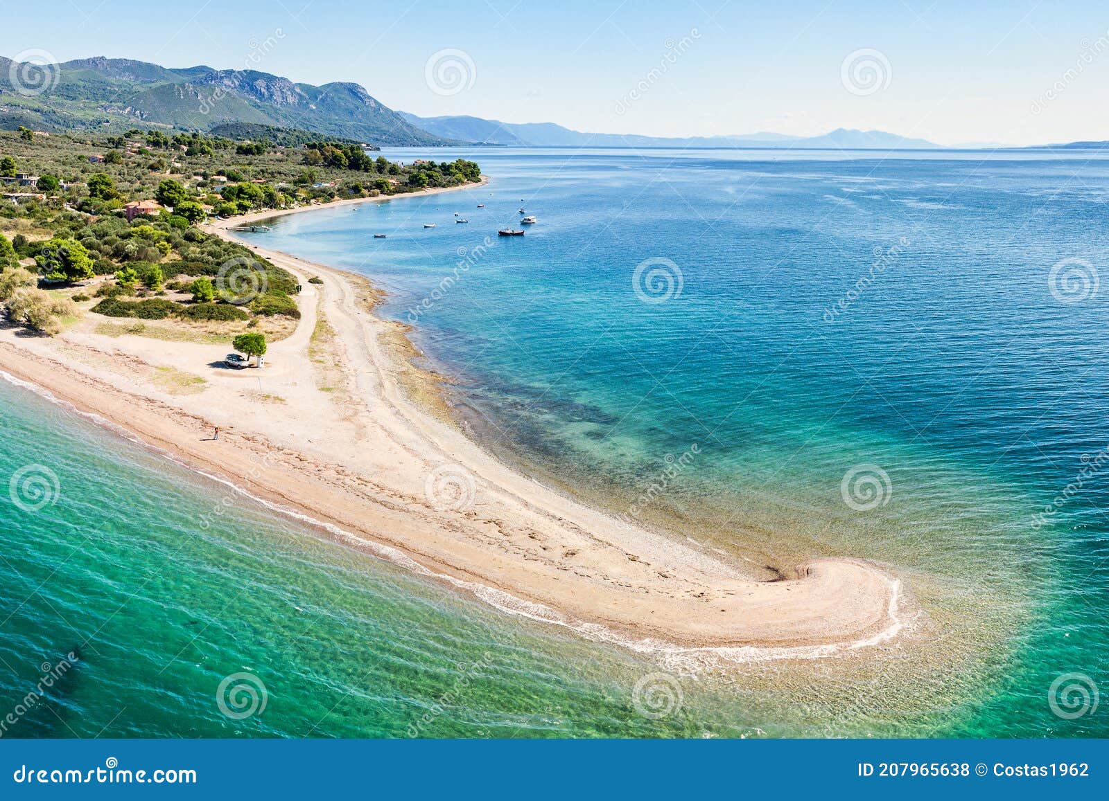 The Beach Kavos at Lichadonisia Complex in Evia, Greece Stock Photo ...