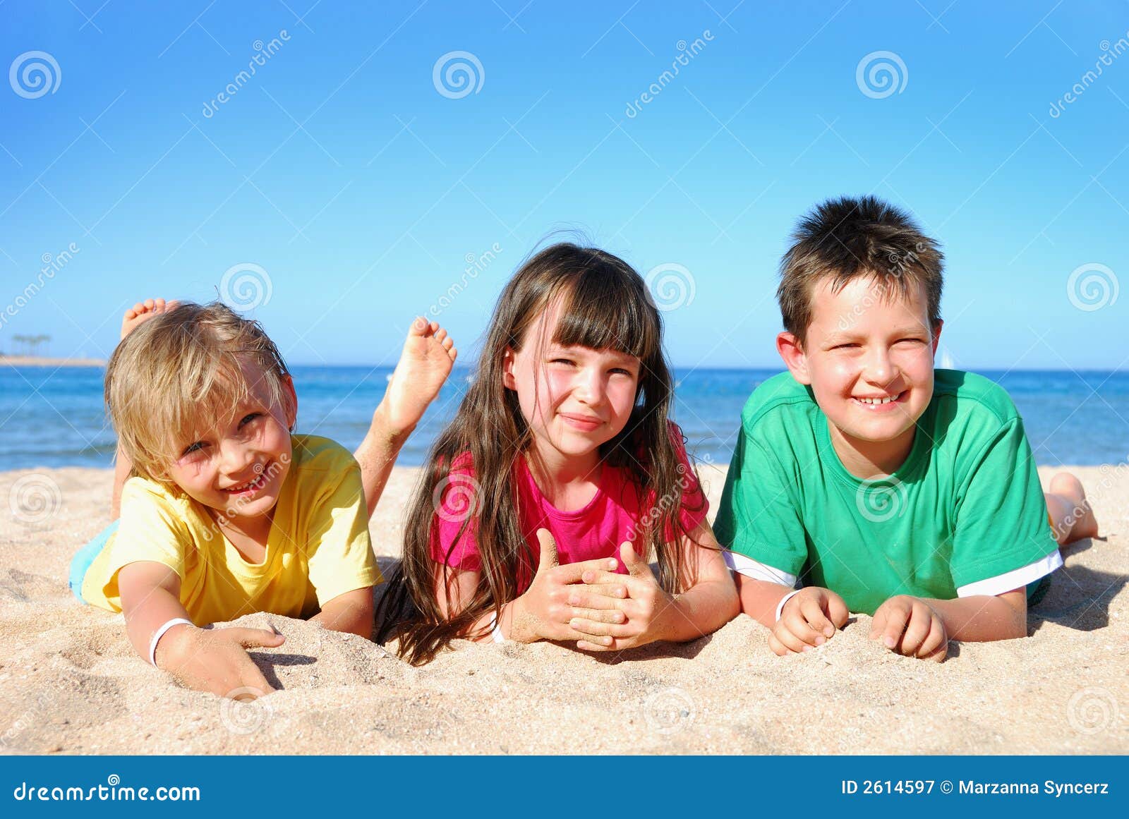 Beach kids stock image. Image of sister, smile, kids, outside - 2614597