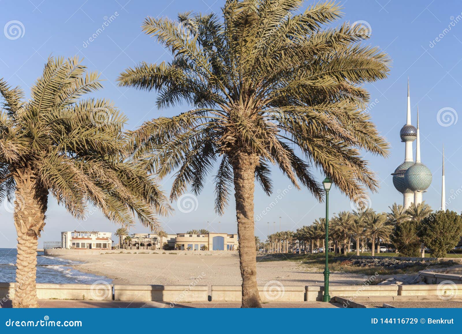 Beach in Kuwait City stock image. Image of sand, arabian - 144116729