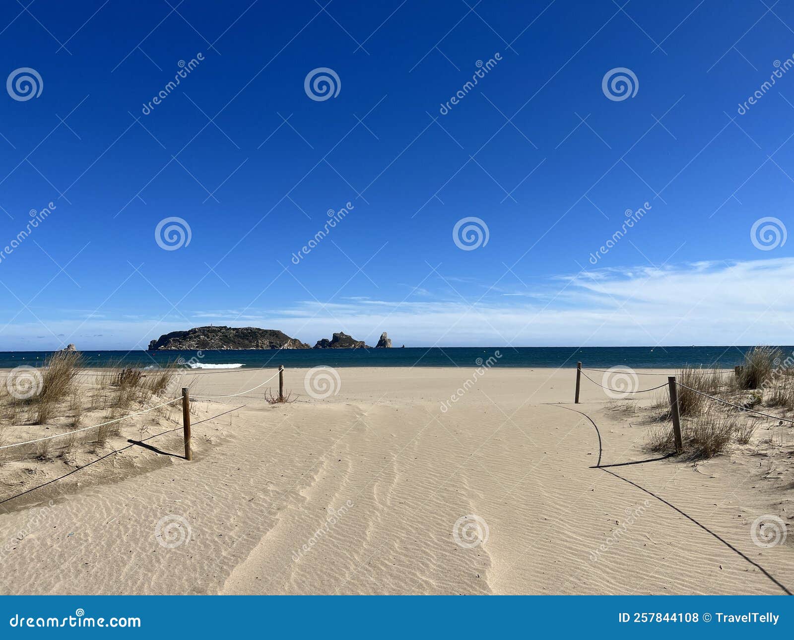 Beach of L`Estartit stock photo. Image of summer, estartit - 257844108