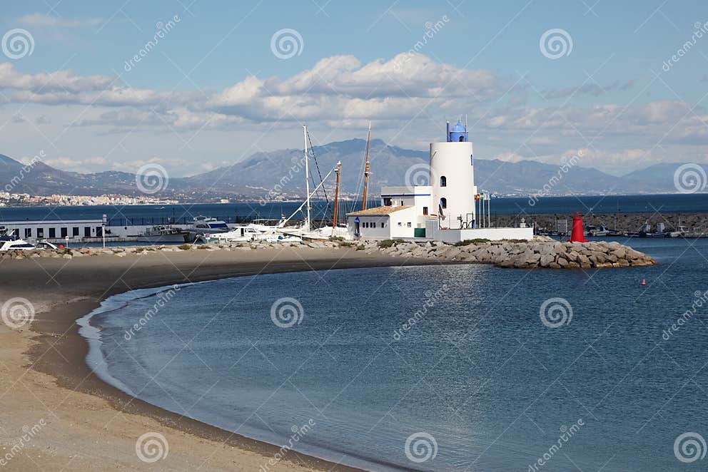 Beach in La Duquesa, Spain stock image. Image of mediterranean - 27160747