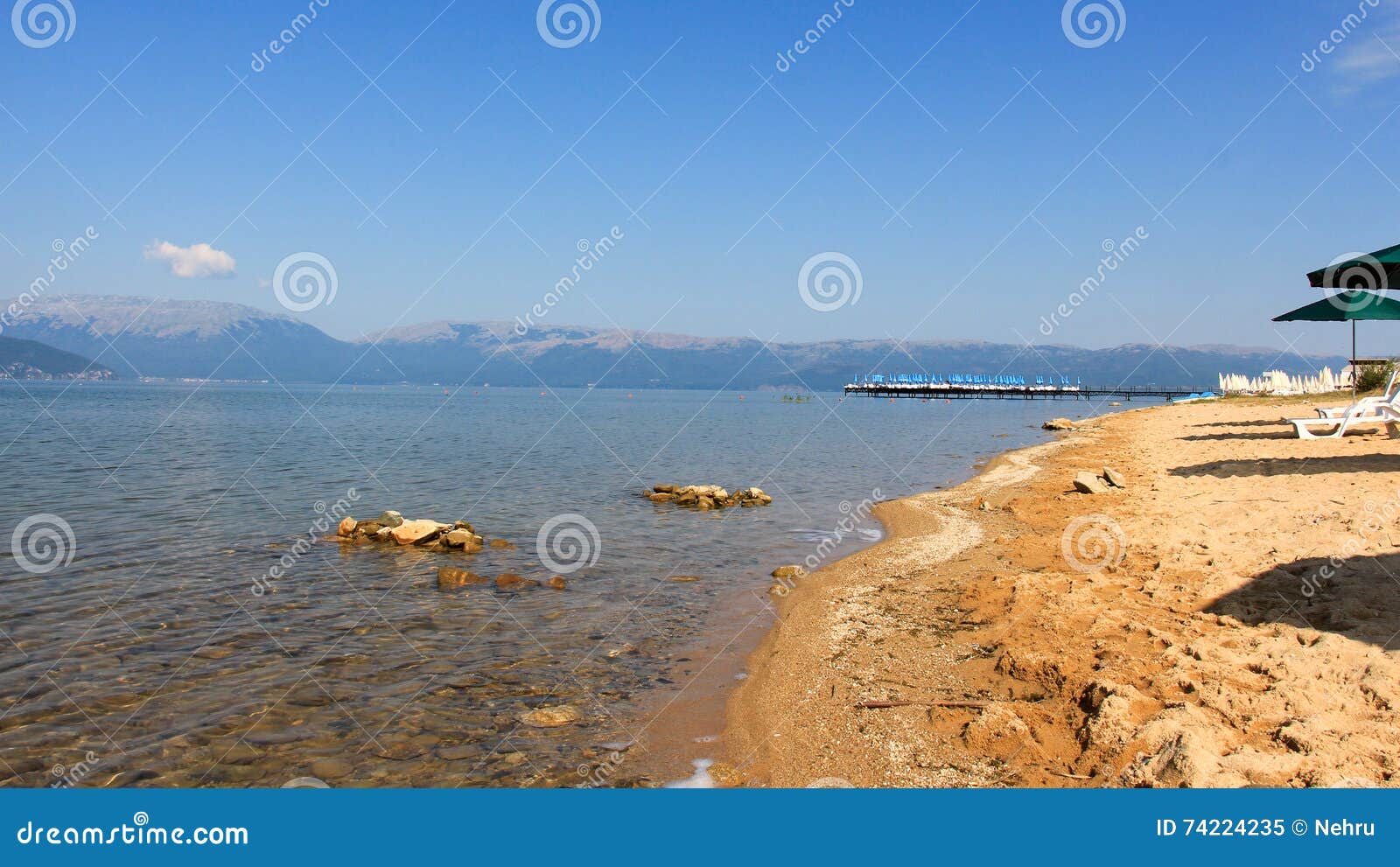 Beach on a Lake Prespa, Macedonia Stock Image - Image of warm, season ...