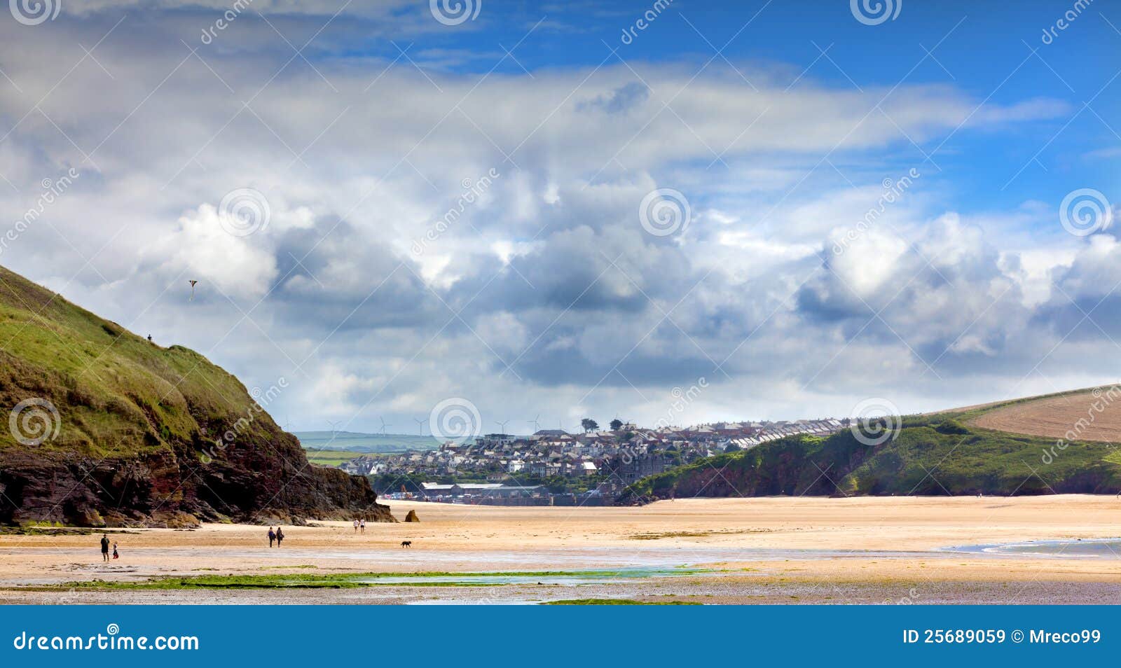 Beach Landscape at Daymer Bay in Cornwall UK Stock Image - Image of ...