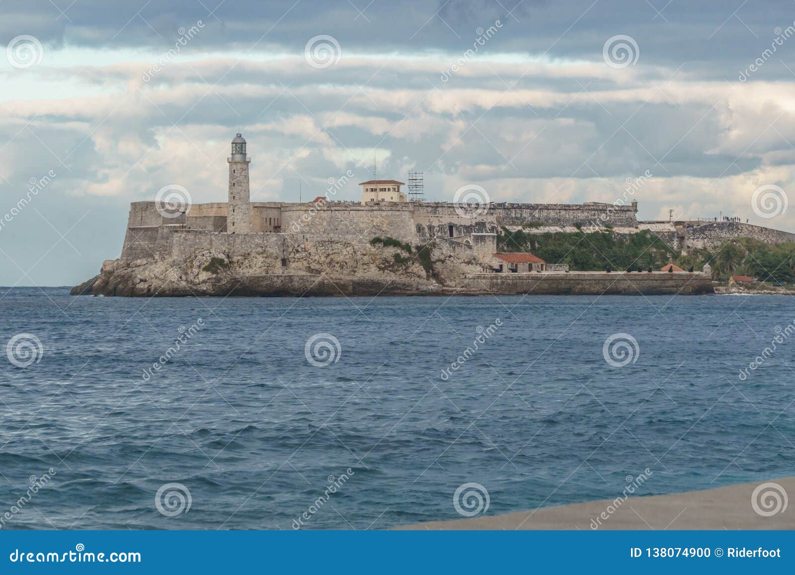 Beach Landscape with an Island Castle in the Background Stock Photo ...