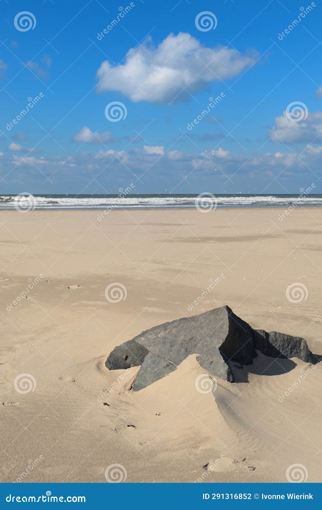 Beach landscape with rock stock photo. Image of north - 291316852