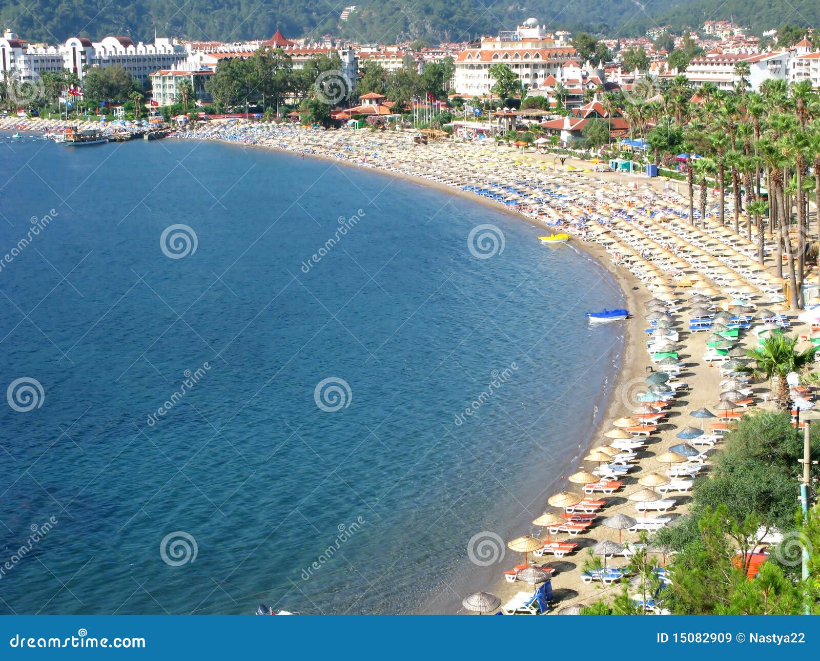 Beach Landscape Turkey Coastline Stock Image - Image of island, boat ...