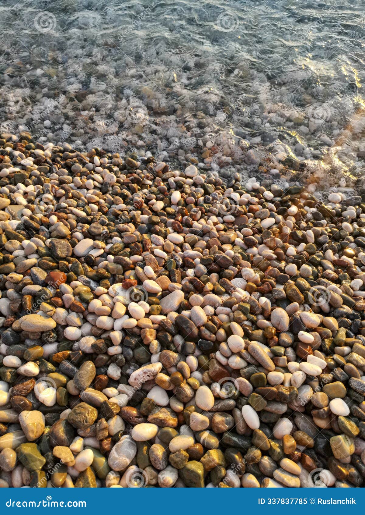 A Beach with a Large Pile of Rocks Stock Image - Image of concept ...