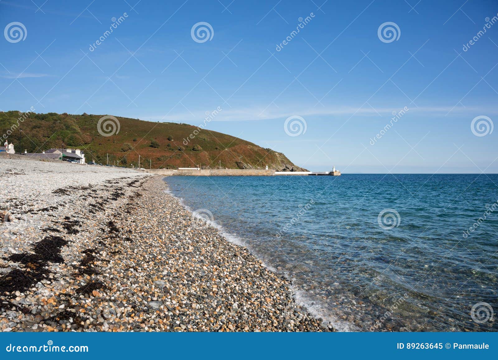 Beach at Laxey Isle of Man stock image. Image of irish - 89263645