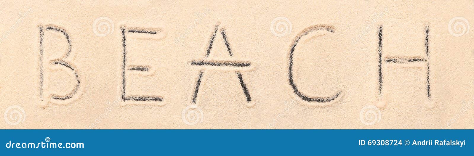 Beach Lettering Drawn on Sand Stock Photo - Image of card, beige: 69308724