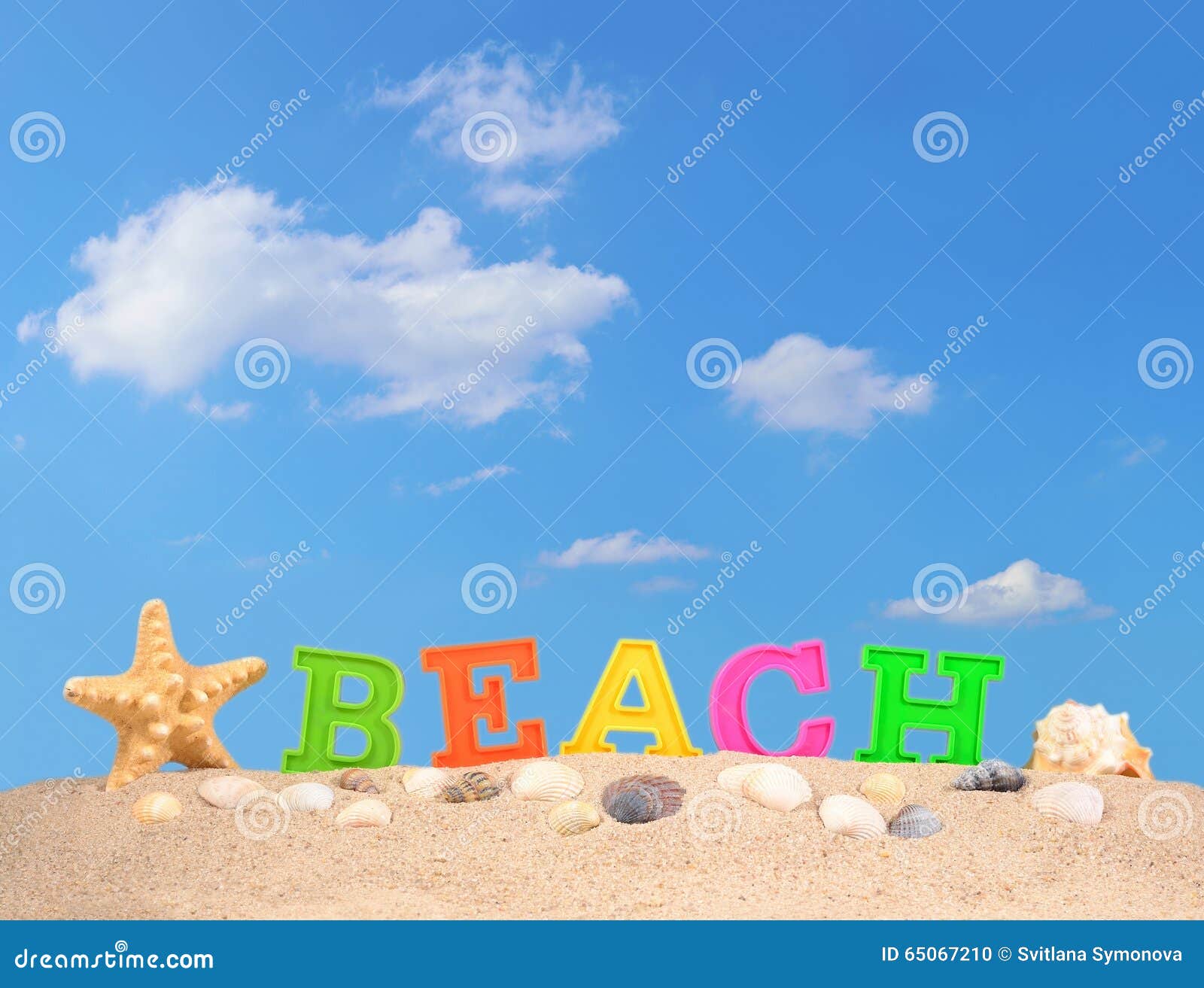 Beach Letters on a Beach Sand Stock Photo - Image of relax, advertising ...