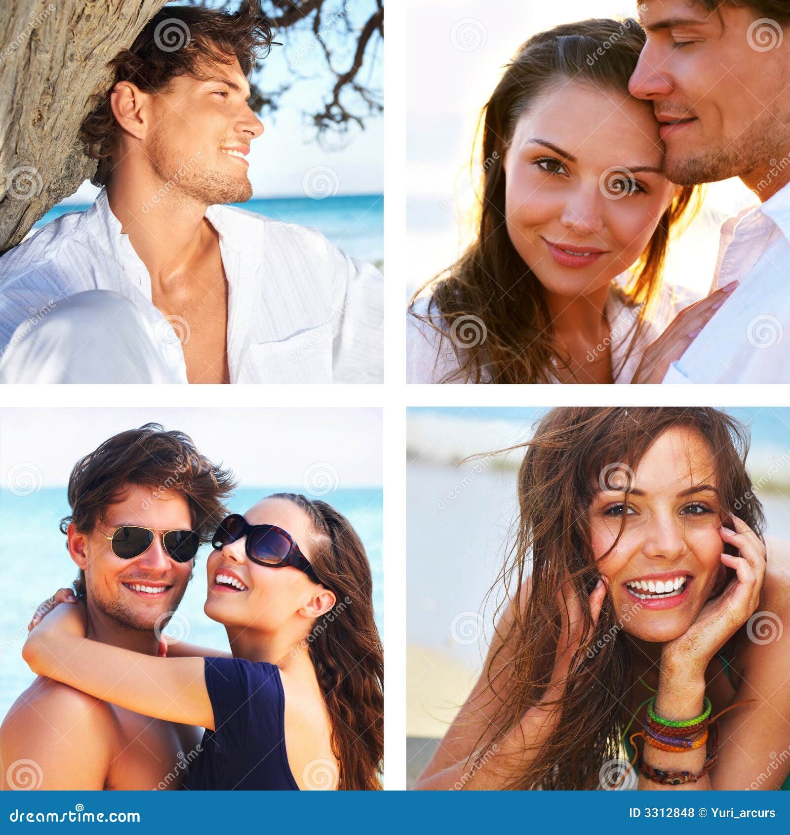 Beach life collage. stock photo. Image of collection, carefree - 3312848