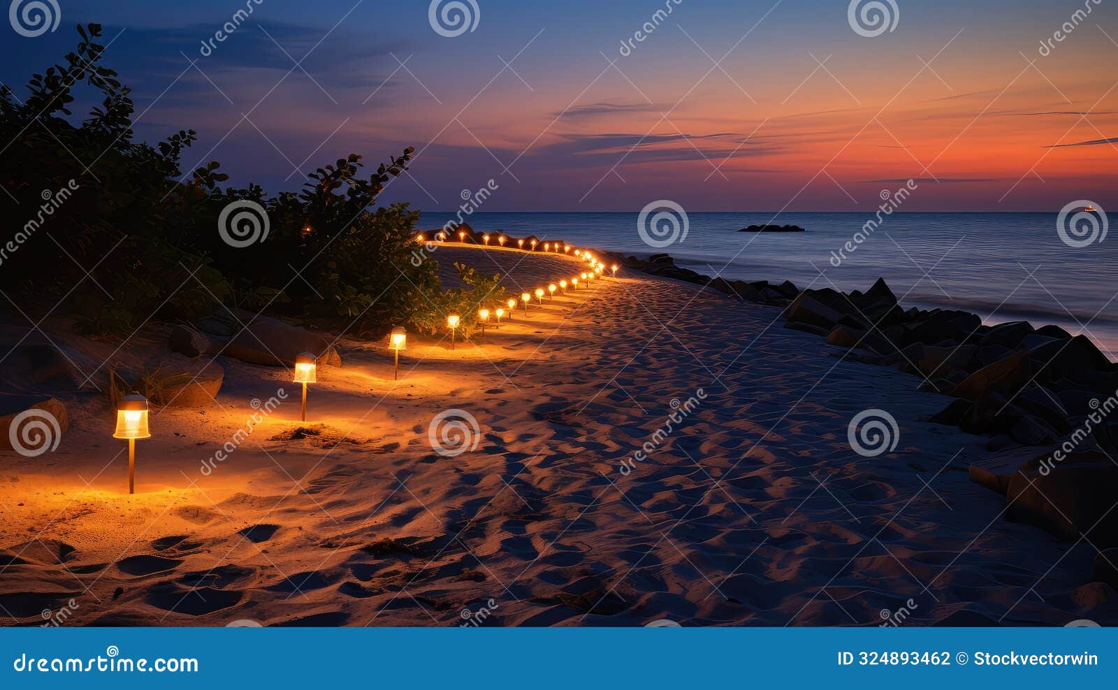Pathway Lighted Circle Royalty-Free Illustration | CartoonDealer.com ...