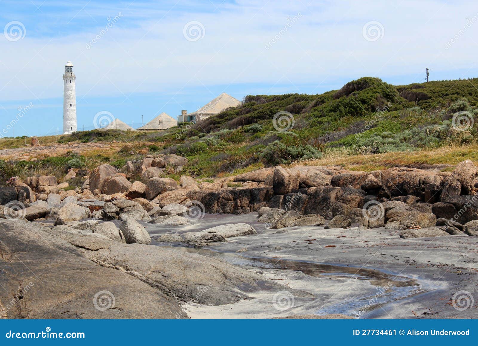Beach with Lighthouse Augusta Western Australia Stock Image - Image of ...
