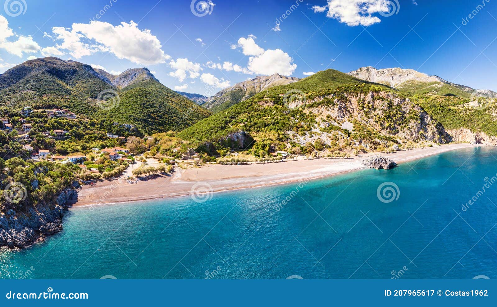 The Beach Limnionas in Evia, Greece Stock Image - Image of landmark ...