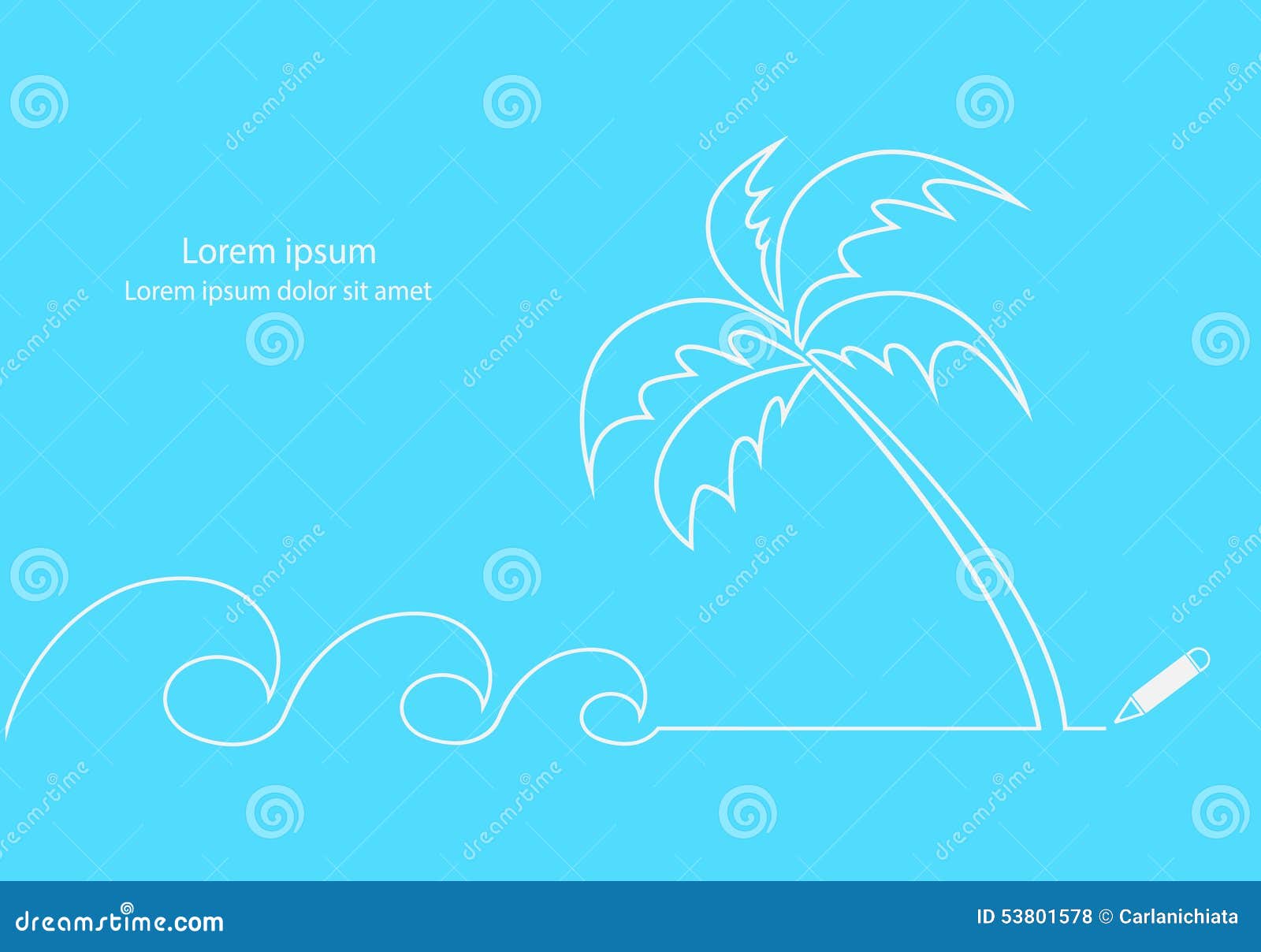 Beach line desing. stock vector. Illustration of business - 53801578