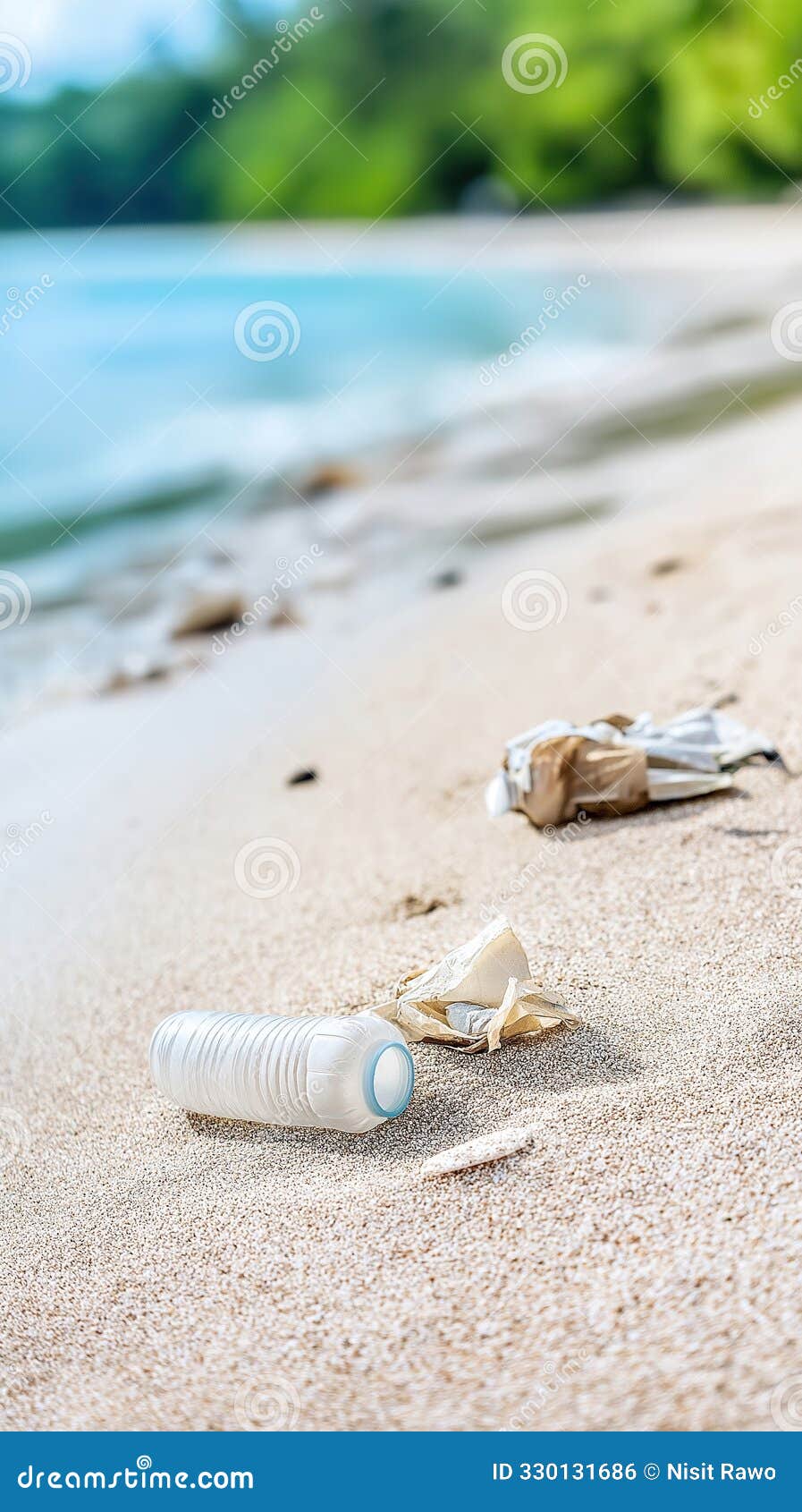 Beach Littered with Plastic Waste, Pollution, Sustainability Challenge ...