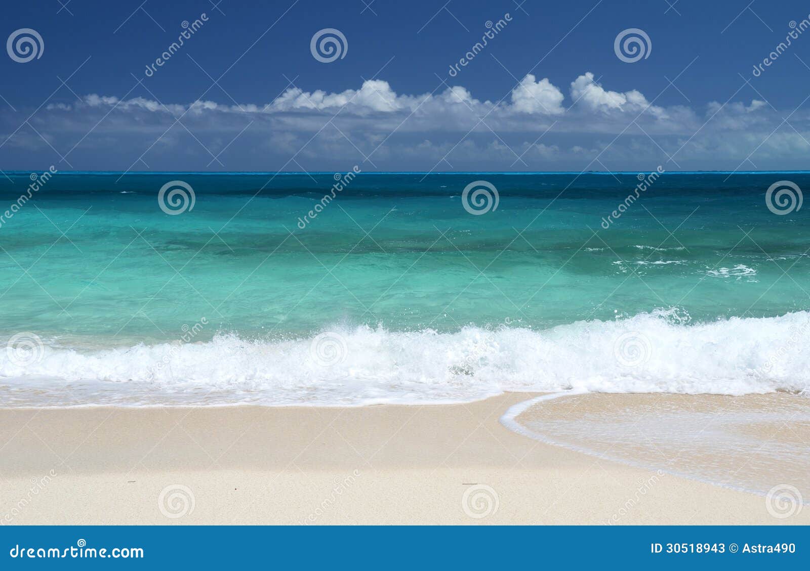 A Beach of Little Exuma, Bahamas Stock Image - Image of calm, panoramic ...