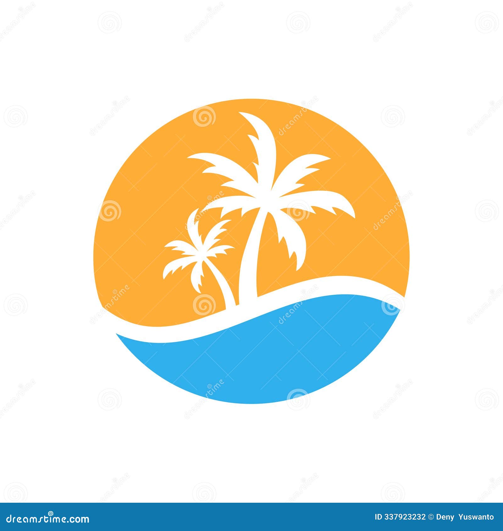 Beach Logo Vector Illustration Basic RGB Stock Illustration ...
